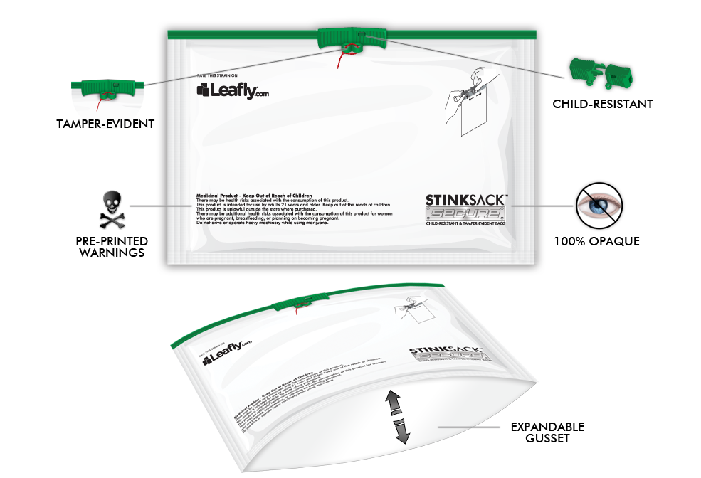 Child Resistant Bags: Lab Certified, Dispensary Approved | Stink Sack